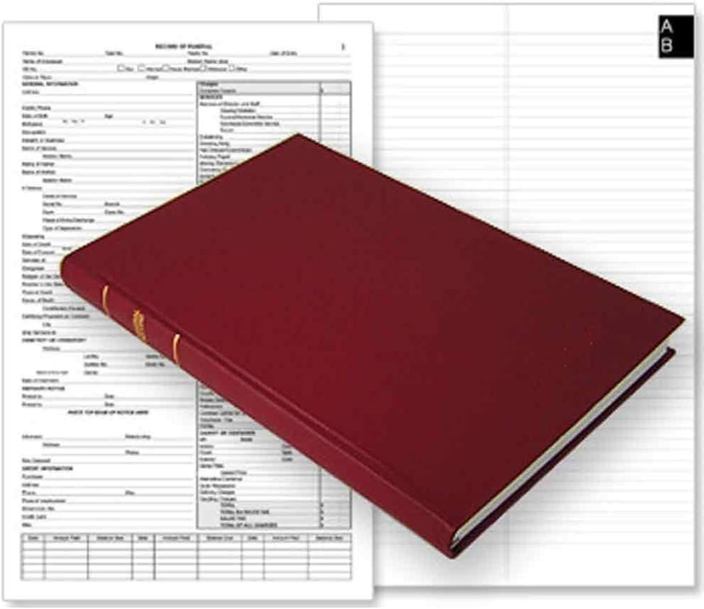 American Funeral Record Book/Funeral Log Book - F.J. Feineman Co. 4300 ...
