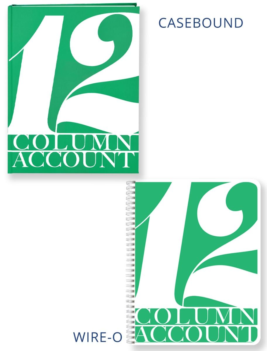 BookFactory 12 Column Account Book / Accounting Ledger - You Choose the ...