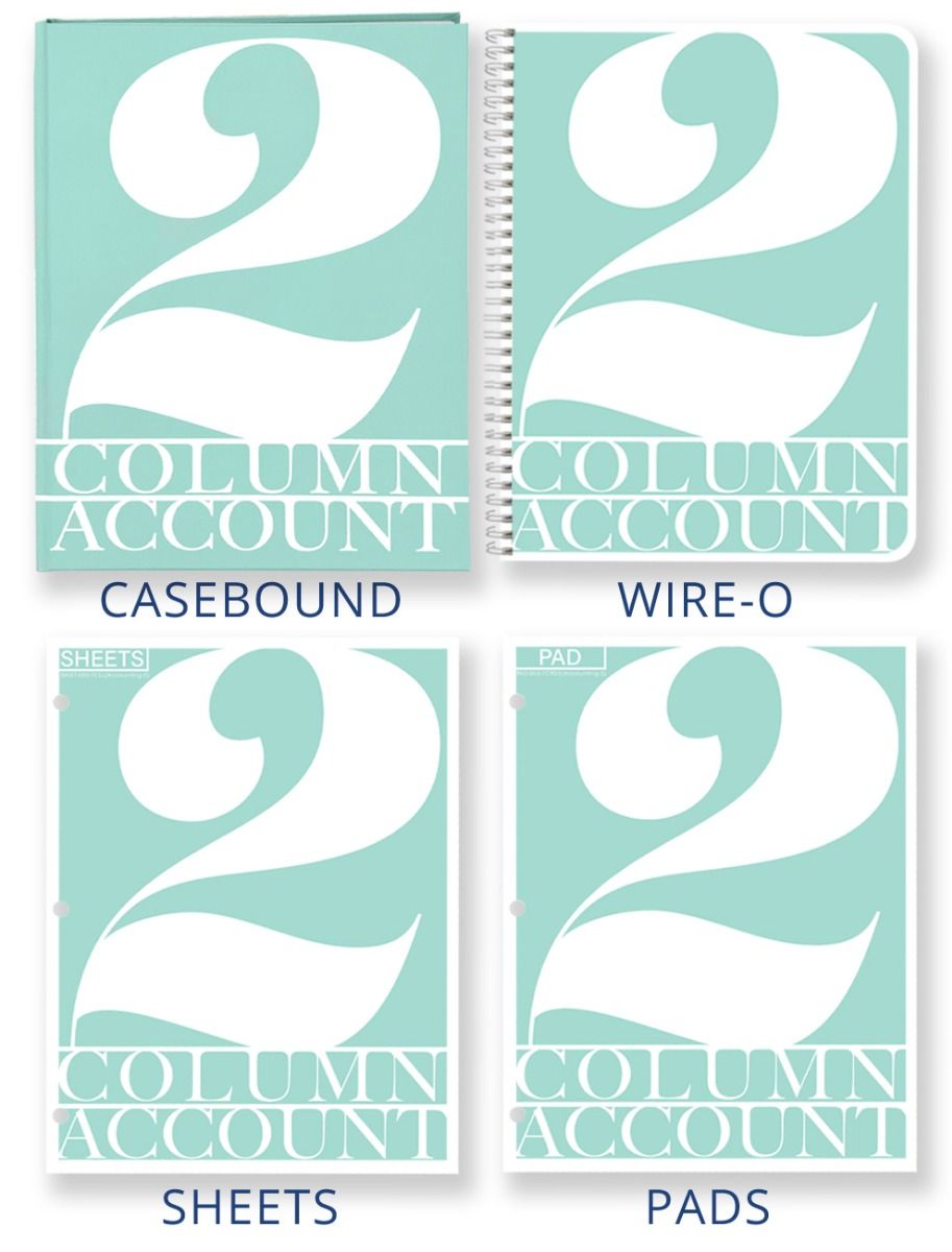 BookFactory 2 Column Account Book / Accounting Ledger - You Choose the ...