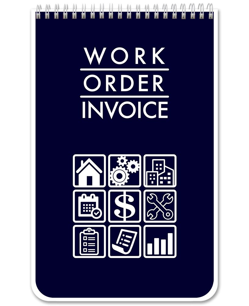 Work Order Invoice Book/Carbonless Work Order Tracking Journal - Wire-O ...