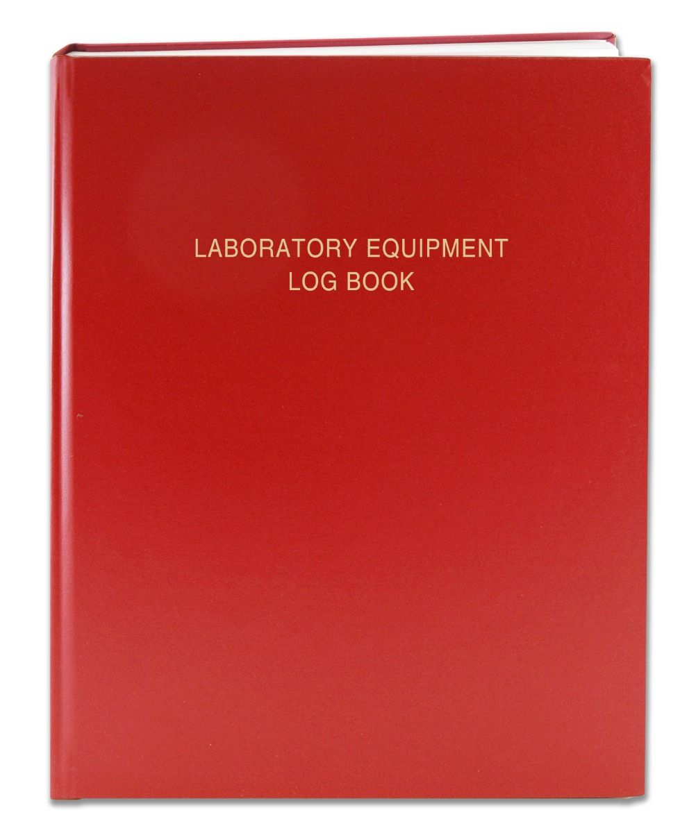 BookFactory Lab Equipment Log Book - 96 Pages, 8" x 10", Red Cover ...