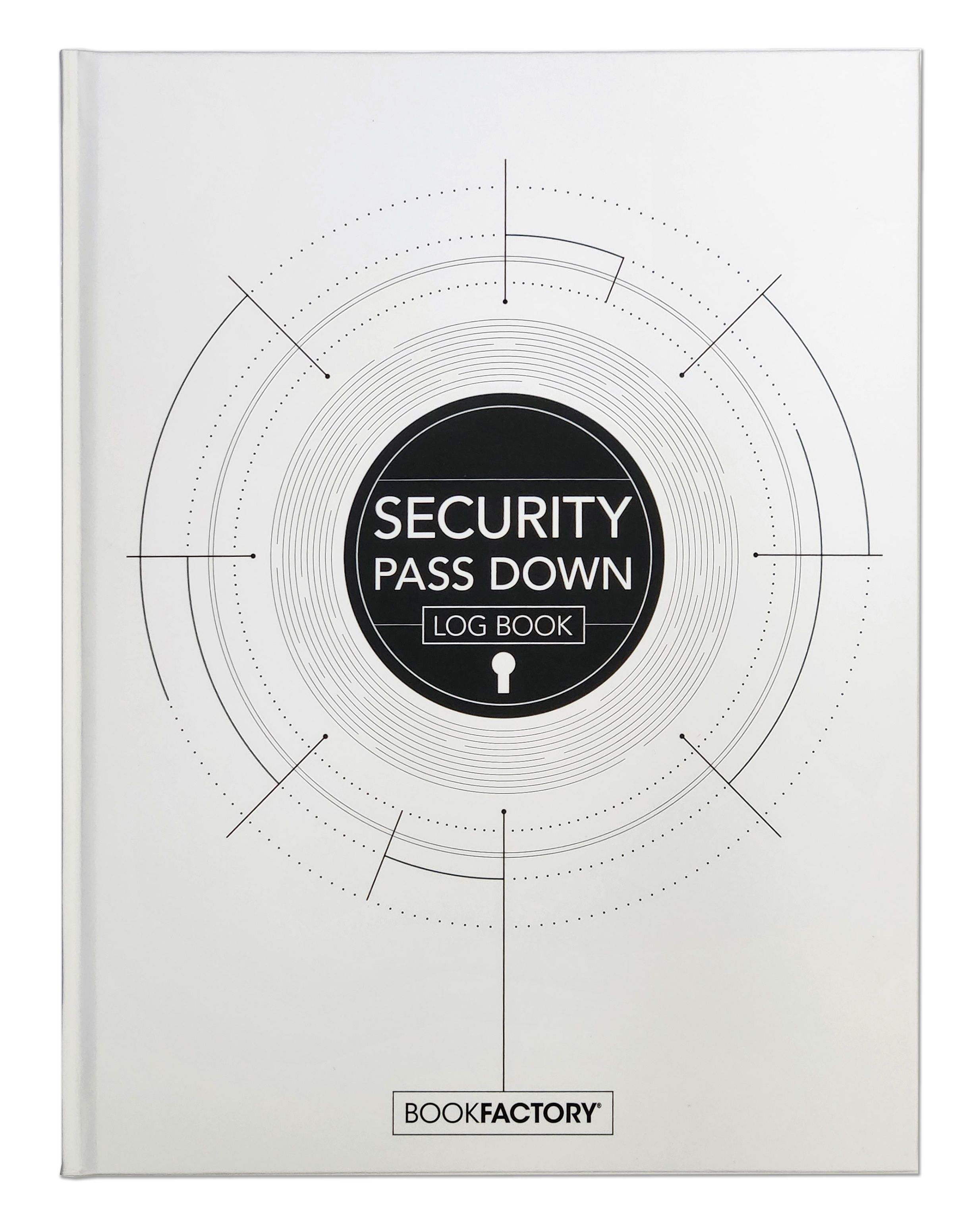BookFactory Security Pass Down Log Book/Security Guard Journal - Wire-O, White Laminate ...