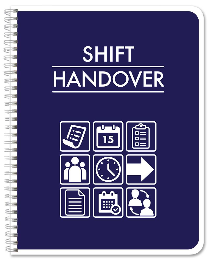 Shift Handover Book/Shift Swap Log Book - 8.5" x 11", Wire-O