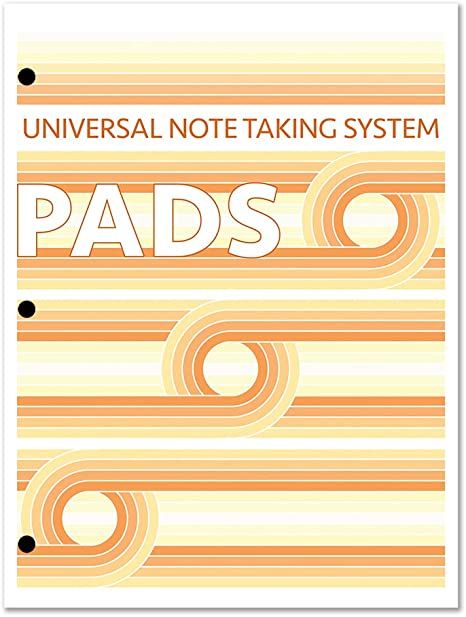 Universal Note Taking System (Cornell Notes) - 3 Pads with 3 Hole ...