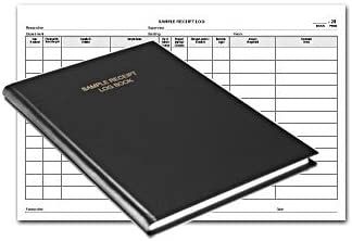 Sample Receipt Log Book, Section Sewn Hardbound