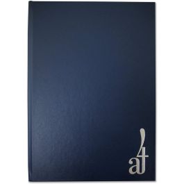 A4 Ruled Notebook, Blue Case Bound