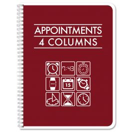 BookFactory 4 Column Appointment Book 8 1/2" x 11" - 100 Pages 4 ...