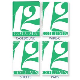 12 Column Columnar Logs - You Choose the Style You Want, Casebound or ...