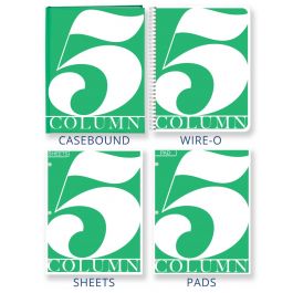 5 Column Columnar Logs - You Choose the Style You Want, Casebound or ...