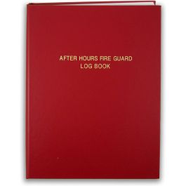 BookFactory After Hours Fire Guard Log Book/Fire Watch Fireguard Hourly ...