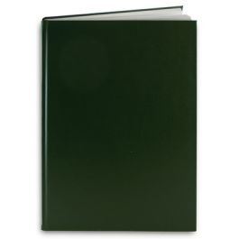 A5 Hardbound Grid Notebook with Green Cover
