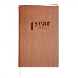 BookFactory 1 Year Journal/One Year Diary Log Book/LogBook, Soft Wood ...