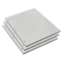 BookFactory Engineering Pads - Set of 3 Pads, 50 - 1/4" Ruled Sheets ...