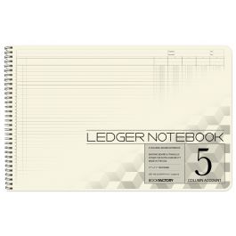 BookFactory Accounting Ledger Notebook/Large 5 Column Accounting Ledger ...