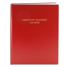 BookFactory Lab Equipment Log Book - 96 Pages, 8 7/8" x 11 1/4", Red ...