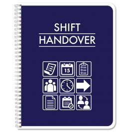 Shift Handover Book/Shift Swap Log Book - 8.5" x 11", Wire-O