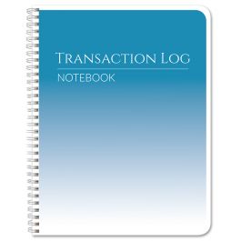 BookFactory Transactions Log Book - 8.5" x 11" Wire-O