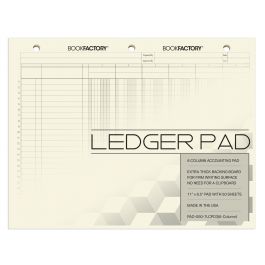 BookFactory Ledger Pad / 6 Column Accounting Ledger Columnar s Pads ...