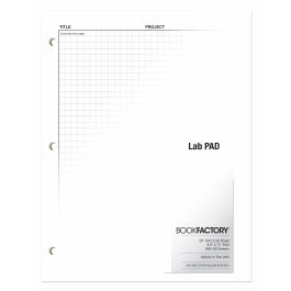 BookFactory Lab Notepad/White Laboratory Note Pad - Professional Grade ...
