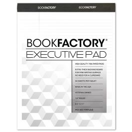 BookFactory Executive Pad/Ultra Premium Note Pad College Ruled Ledger ...