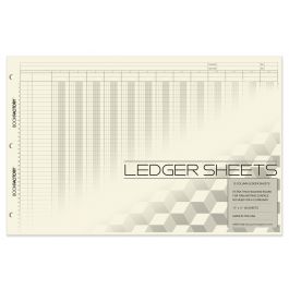 BookFactory Ledger Sheets/Large 13 Column Accounting Ledger Columnar ...