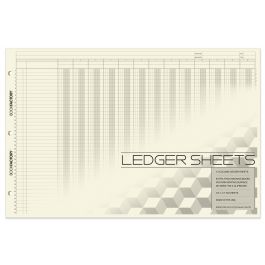 BookFactory Ledger Sheets/Large 13 Column Accounting Ledger Columnar ...