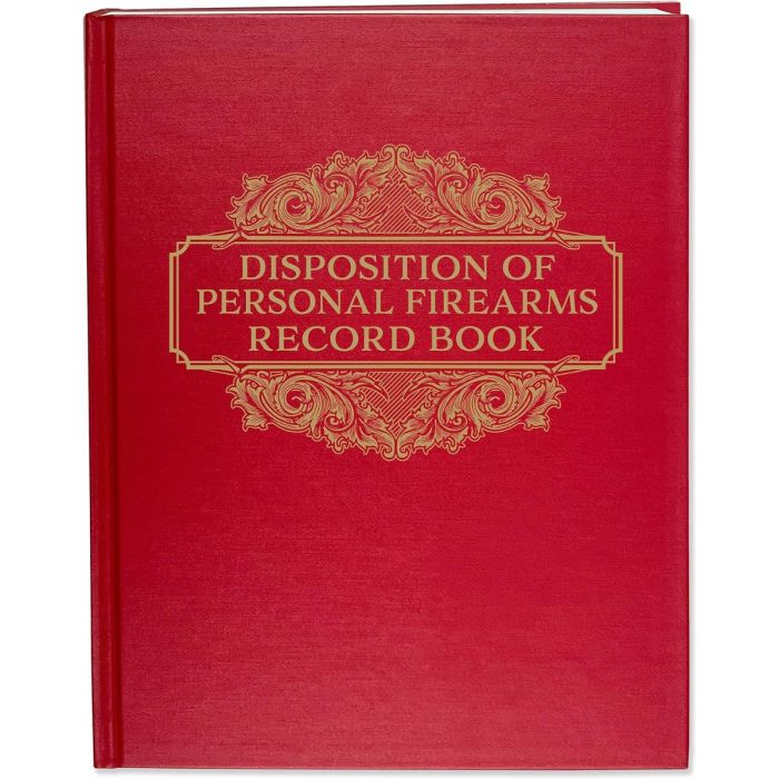 BookFactory ATF Disposition of Personal Firearms Record Book - 120 ...