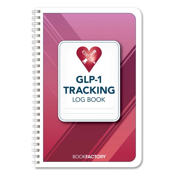 BookFactory GLP-1 Tracking Log Book / 6" x 9" Wire-O 104 pages (Made in ...