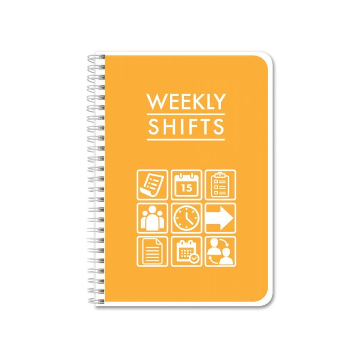 Work Schedule Book/Weekly Employee Hourly Shift Schedule Planner/Hour ...