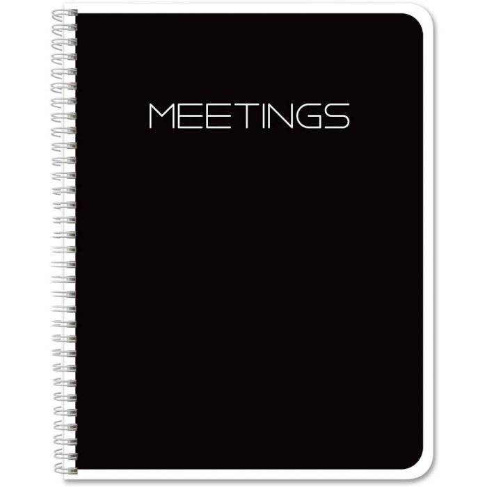 BookFactory Meeting Notebook/Meeting Book - Black 120 Pages (Ruled ...