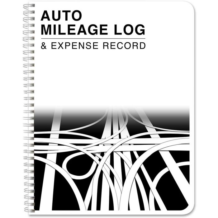 BookFactory Auto Mileage Log Book/Automobile Expense Record Notebook ...