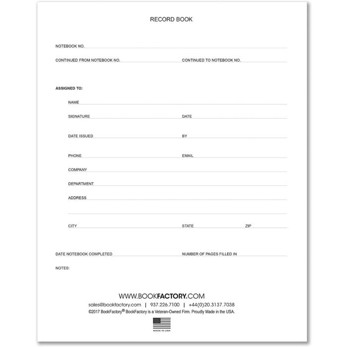 BookFactory Professional Record Books - 2 Tone cover with Gold Foil ...
