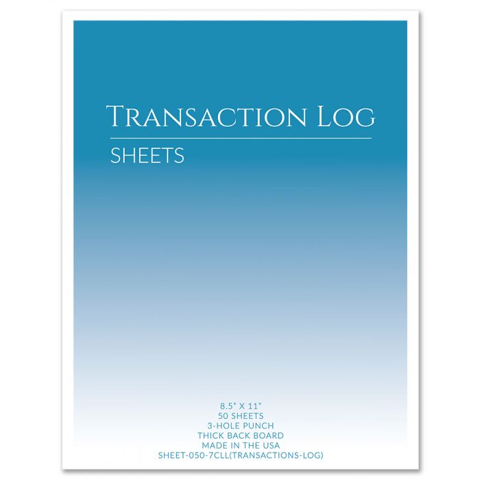 BookFactory Transaction Sheets/Transactions Paper/Ledger Loose Sheets ...